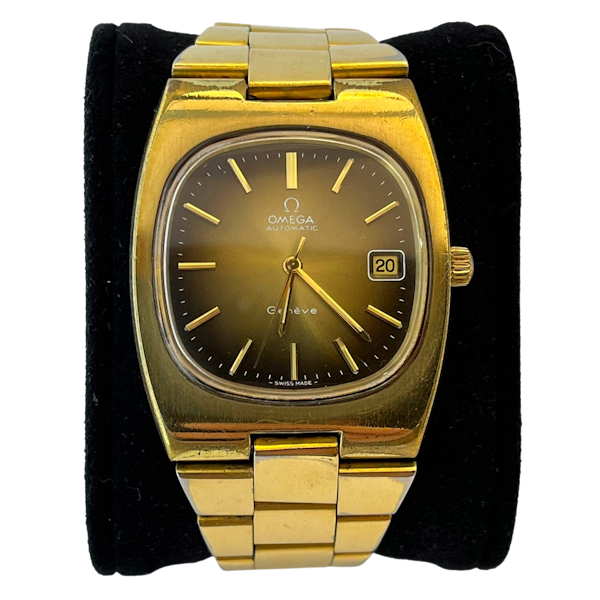 Omega Geneve Automatic, Date, Gold Plated, 1973, Brown Dial, 1012 ...
